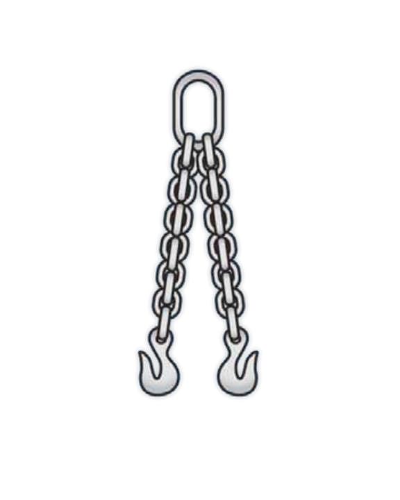 Double Chain Sling with Master Link and Foundry Hook - Carter Lifting